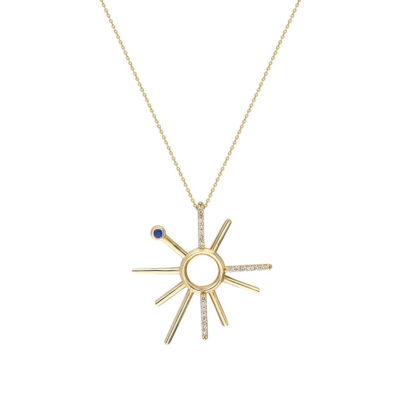 ¡buenos Días Yellow Gold And Champagne Diamond Necklace İtÄ